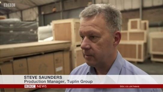 The Tuplin Group featured on the BBC News at 10 - Tuplin